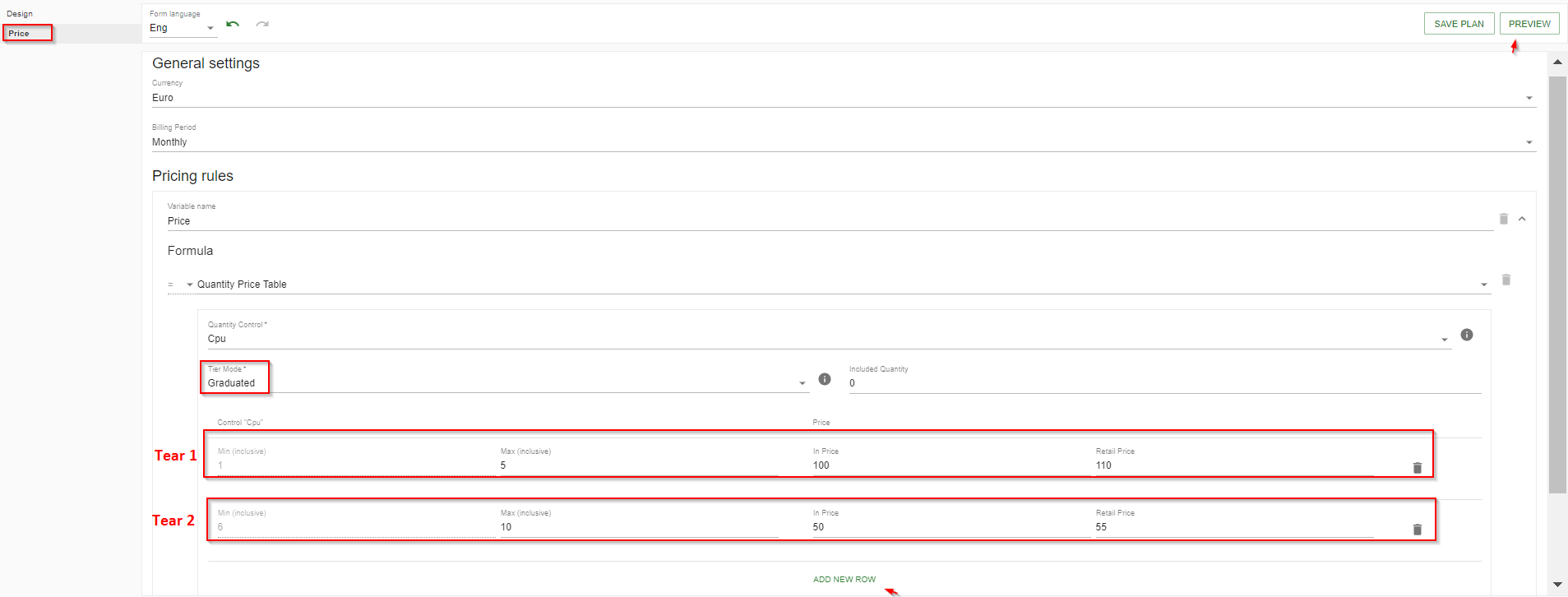 How to calculate with tier mode Graduated? – AppXite